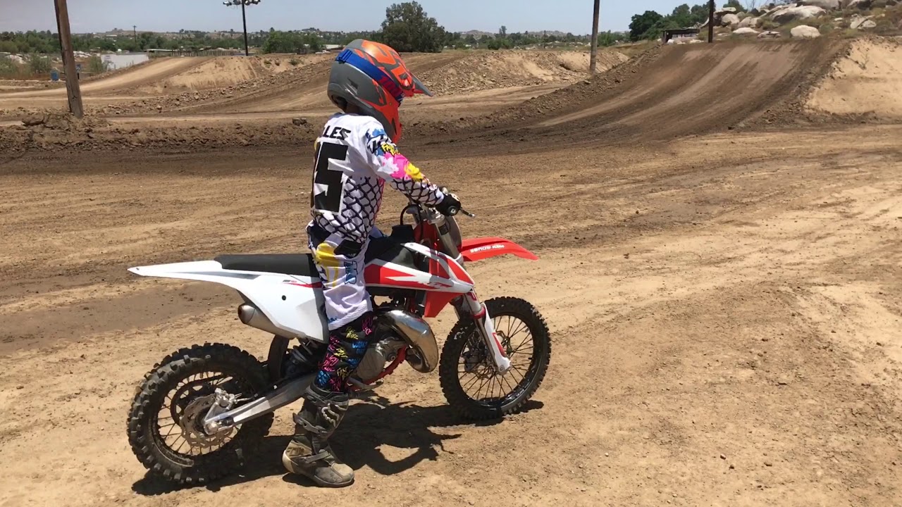 Riding New KTM 85 At Perris Raceway - YouTube