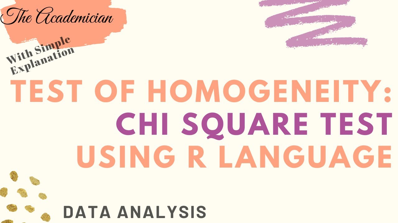 [DAXX] Test of homogeneity: chi square test using R Language - YouTube
