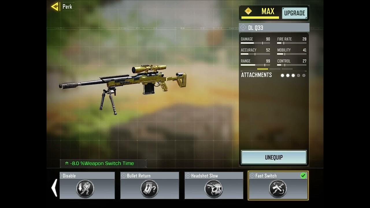 Codm DL Q33 best quick scope loadout - YouTube