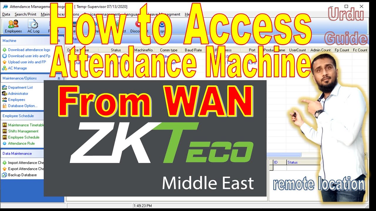 ZKTECO middle east Time Attendance machine Access from WAN Installation ...