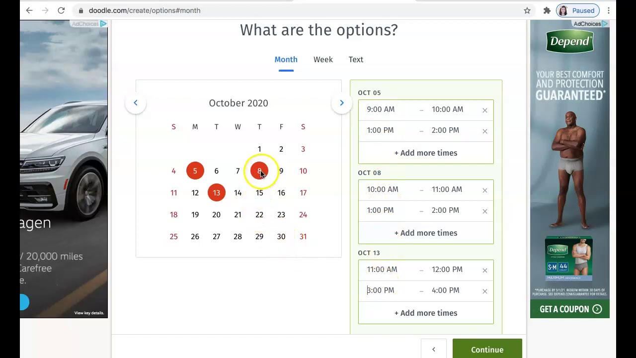 Create a Doodle Poll - YouTube