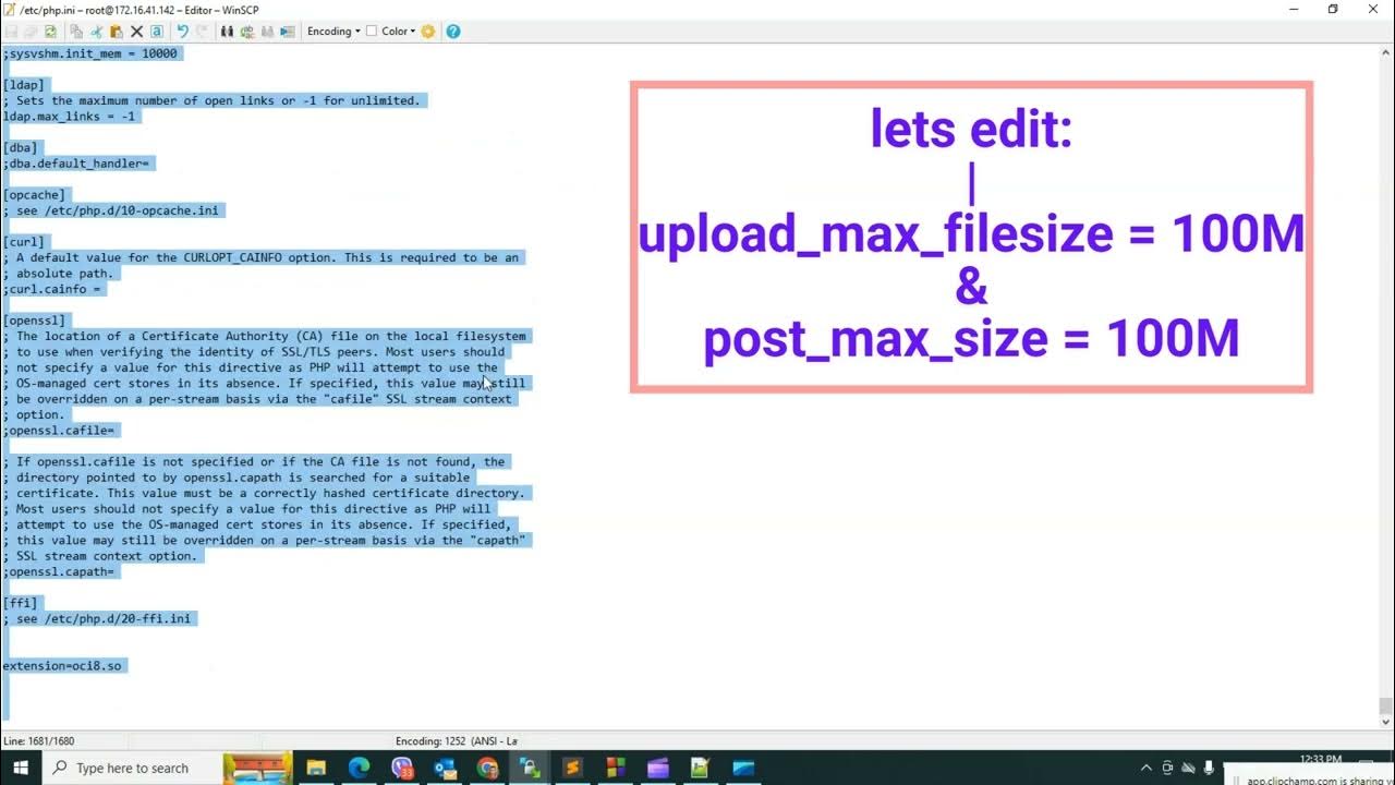 Increase the maximum upload size in PhpMyAdmin | SQL dump | SQL import - YouTube