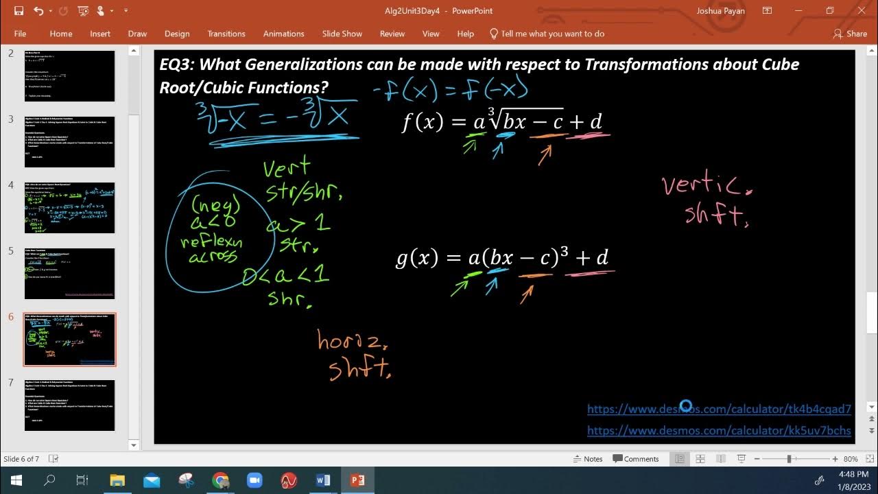 Cubic & Cube Root Function Transformations - YouTube