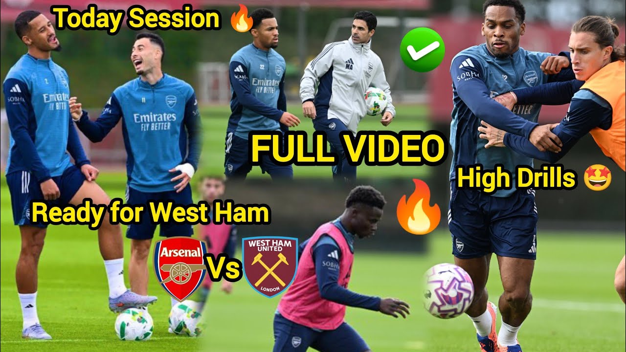 ⭕ INSIDE TRAINING 🤩 SAKA,TIMBER...iN High Drills🔥 ARSENAL TRAINING NEWS ...