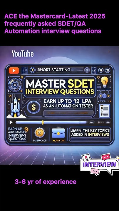 MAY 2025-Mastercard-Interview Questions asked for Automation QA JAVA | SDET/QA Automation. - YouTube
