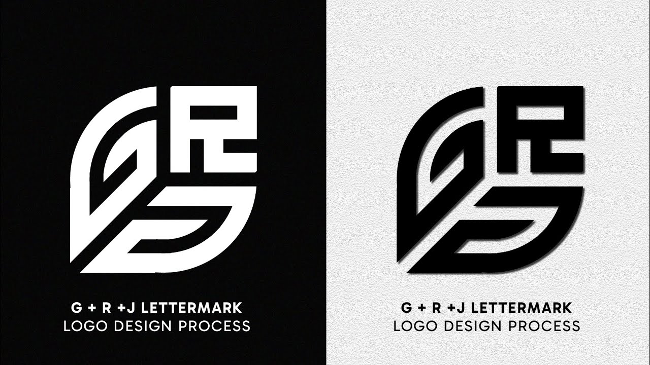 Logo Design Process - Adobe Illustrator Tutorial | GRJ Lettermark Logo Design #logo #viralvideo ...