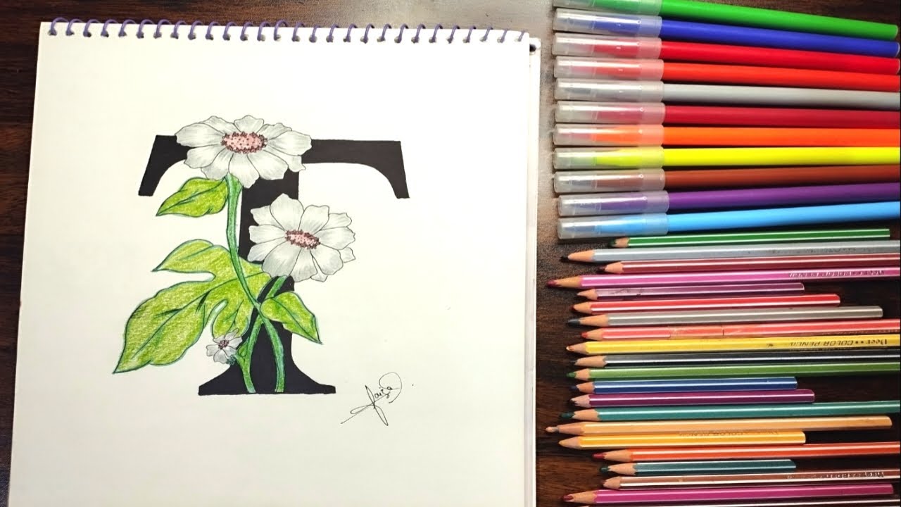 Floral Initial step by step Tutorial | Alphabet-PDF Pattern | Quick and ...