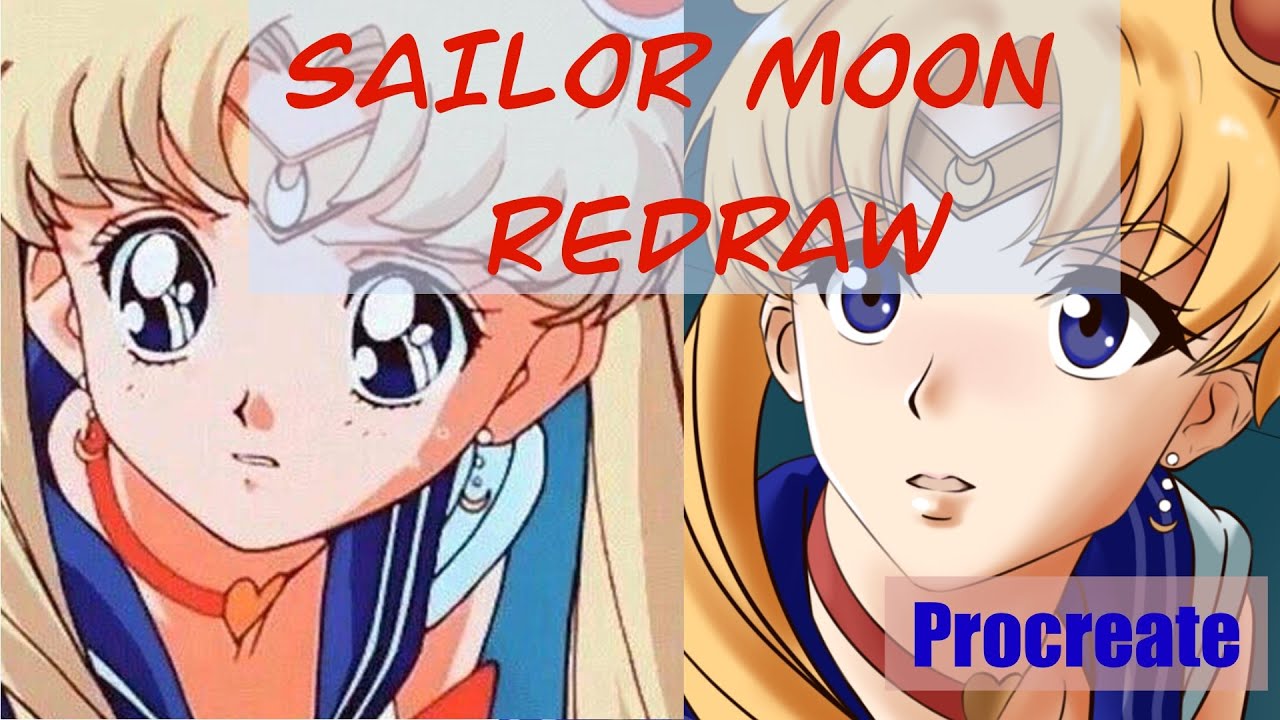 Sailor moon redraw time-lapse painting : procreate - YouTube