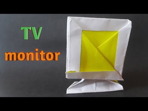 How to make paper Computer or TV Monitor/kids activity/टिव्ही मॉनिटर ...