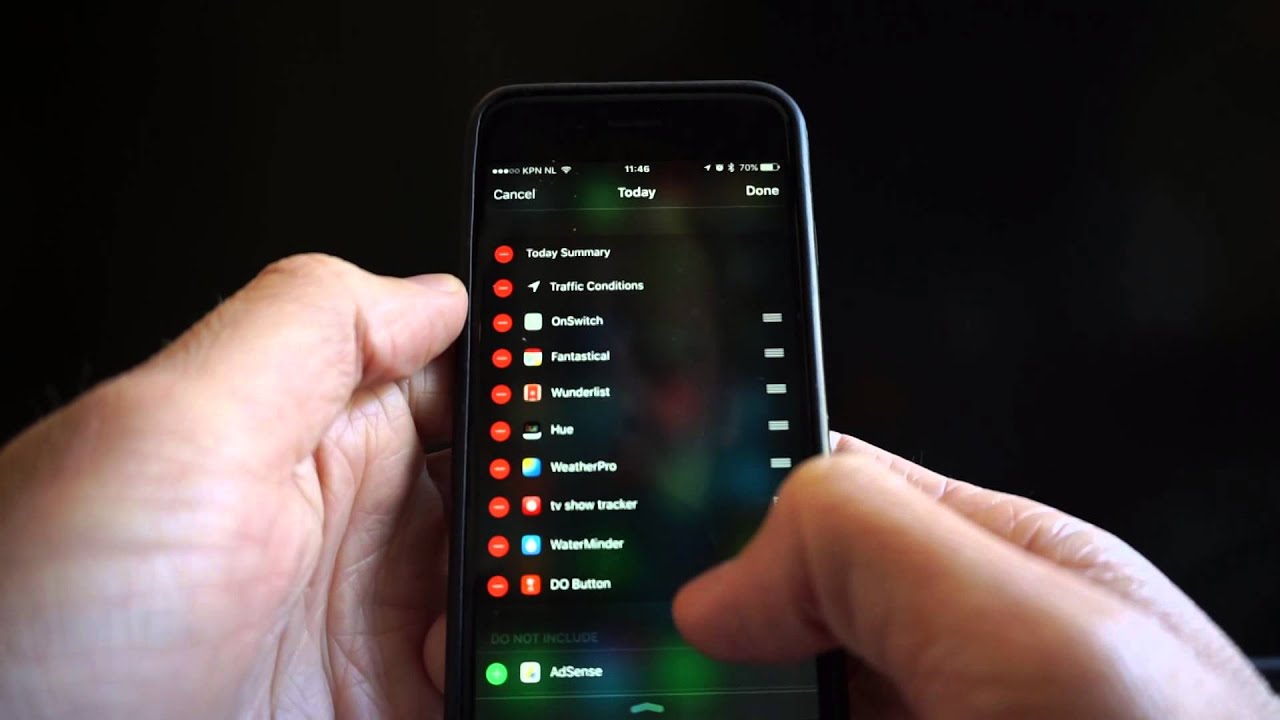 How to add a widget in the today notification view on iPhone - YouTube