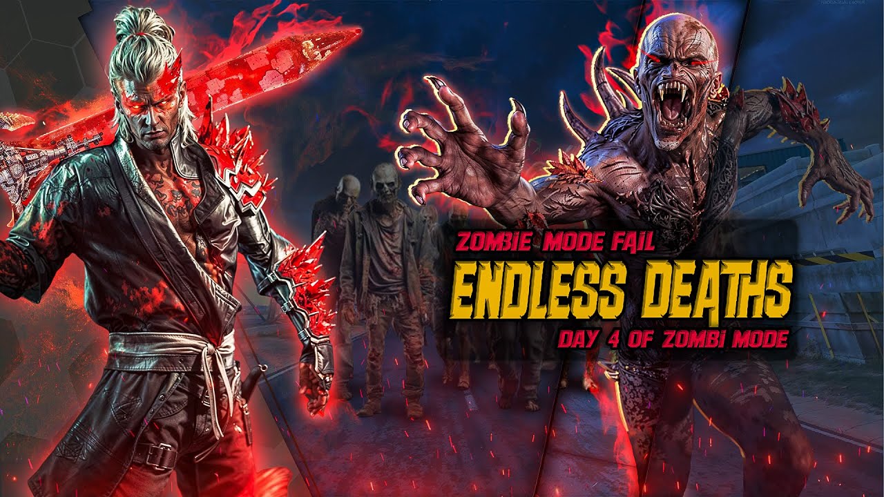 "Zombie Mode Fail : Endless Deaths | RANDOM SQUAD | BLOOD STRIKE MOBILE ...