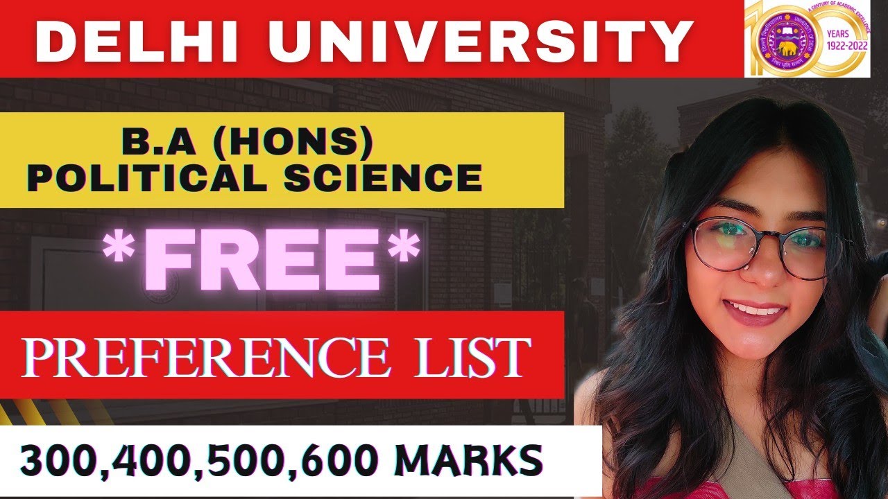 BA (hons) Political science best preference list 💯 | *Detailed & Free ...