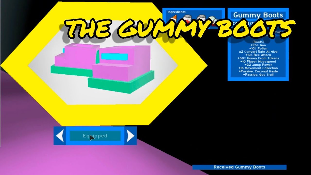 *THE GUMMY BOOTS* - BEE SWARM SIMULATOR - YouTube