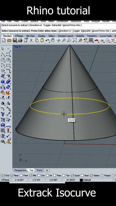 Rhino 3D/Extract Isocurve#tutorial - YouTube