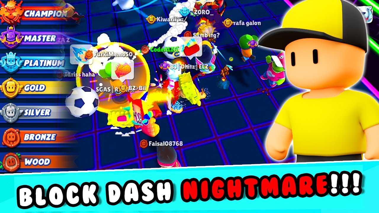 【STUMBLE GUYS】BATTLE MOMENT IQ 200 FREESTYLE AT BLOCK DASH!!! LEST GO ...