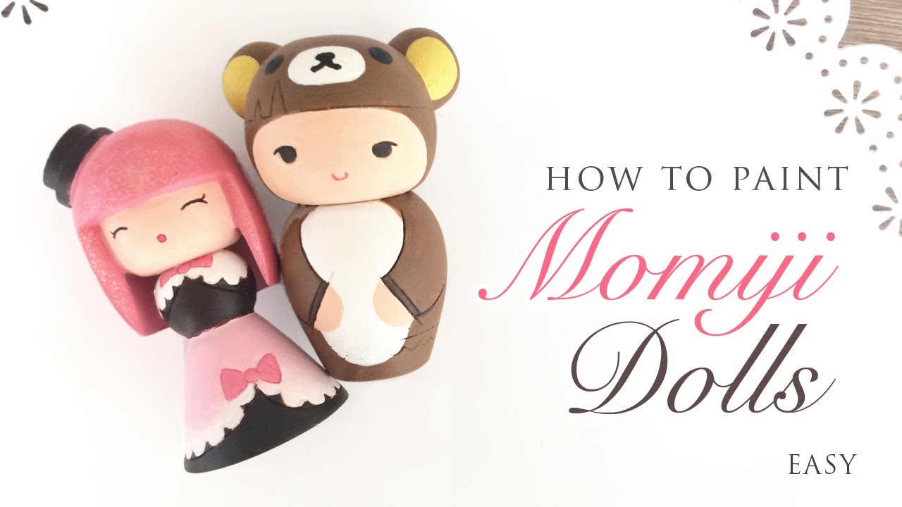 Paint Your Own Momiji Dolls - Cute ASMR Craft Tutorial - YouTube