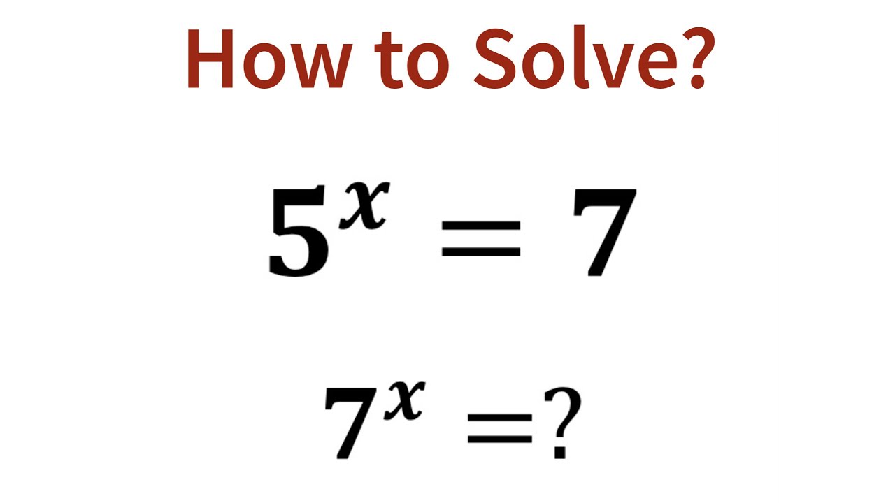A Wonderful Math Problem. Exponential Equation Solving. - YouTube