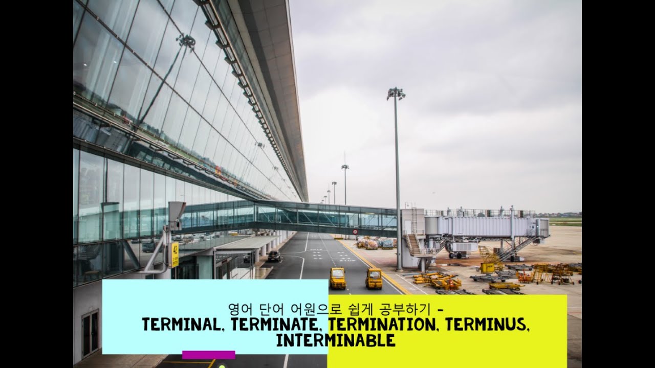 영어 단어 어원으로 쉽게 공부하기- terminal, terminate, termination, terminus ...