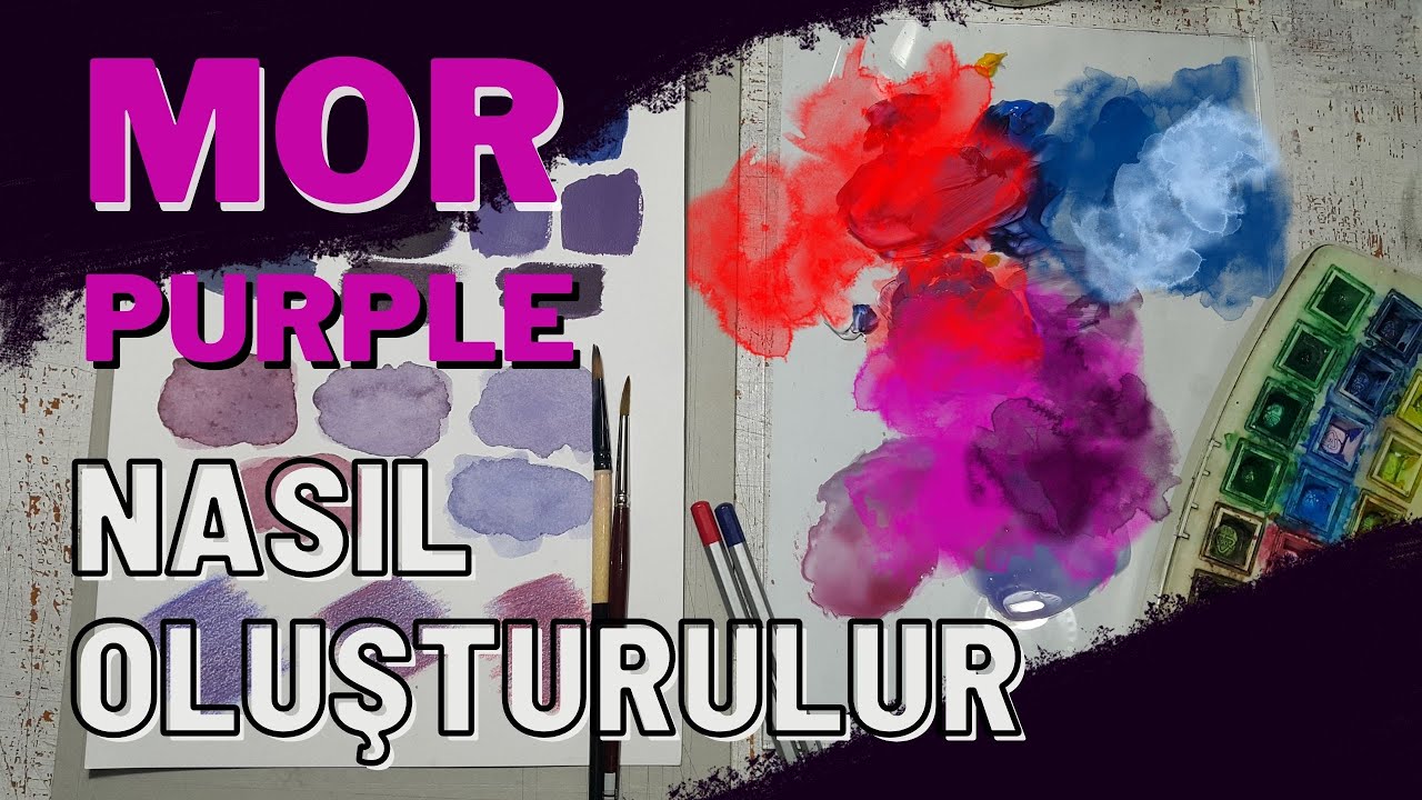 Sadece 2 Renk İle Mor Renk ve Tonları Nasıl Elde Edilir? How To Make ...