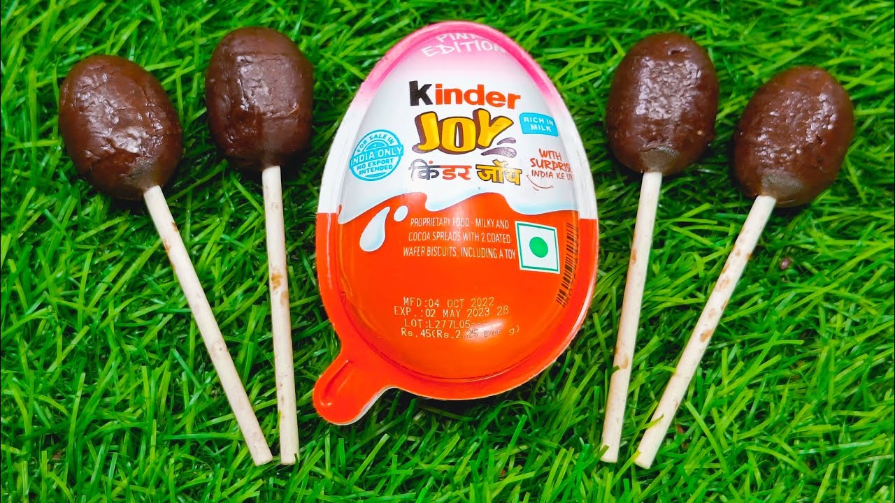 Kinder Joy & Chocolate Lollipops Unpacking Satisfying ASMR Videos - YouTube