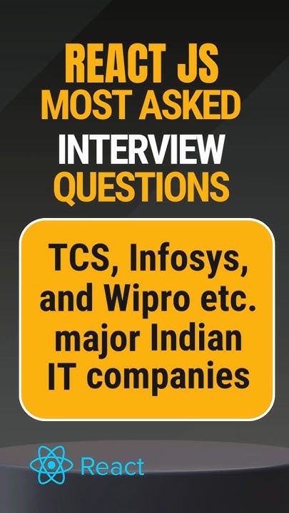 Most Asked React.js Interview Questions in Top IT Companies | Crack Your Front-End Job! - YouTube