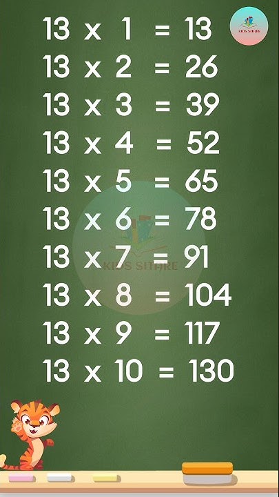 Learn Table of 13 | Multiplication Table 13 | #table #multiplication # ...