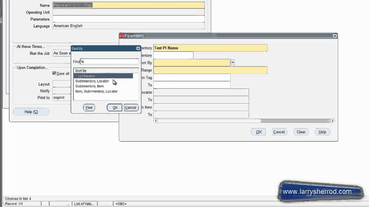 INV Physical Inventory Tag Generation, Oracle Applications Training ...