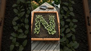 From Seed to N Amazing Letter Garden Timelapse! #PlantGrowth #Gardening #shorts #Nature #timelapse