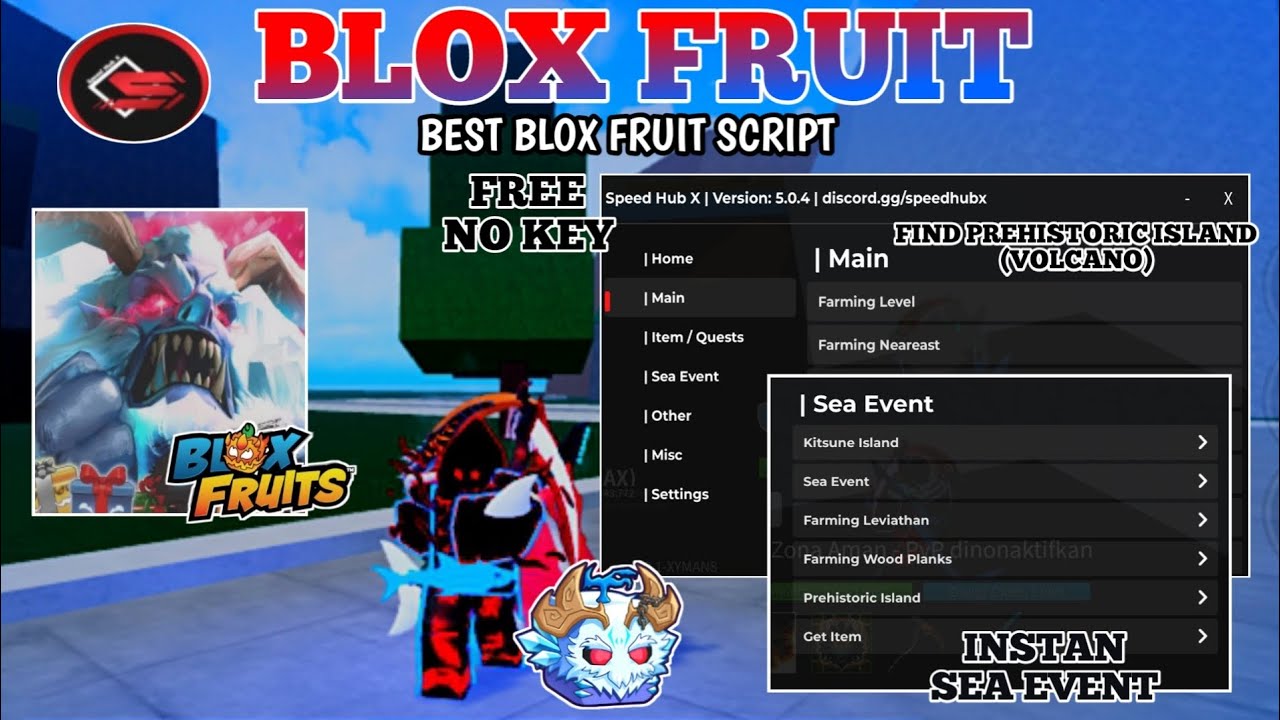 BLOX FRUIT SCRIPT NO KEY(SPEED HUB) | FIND PREHISTORIC ISLAND (VOLCANO ...