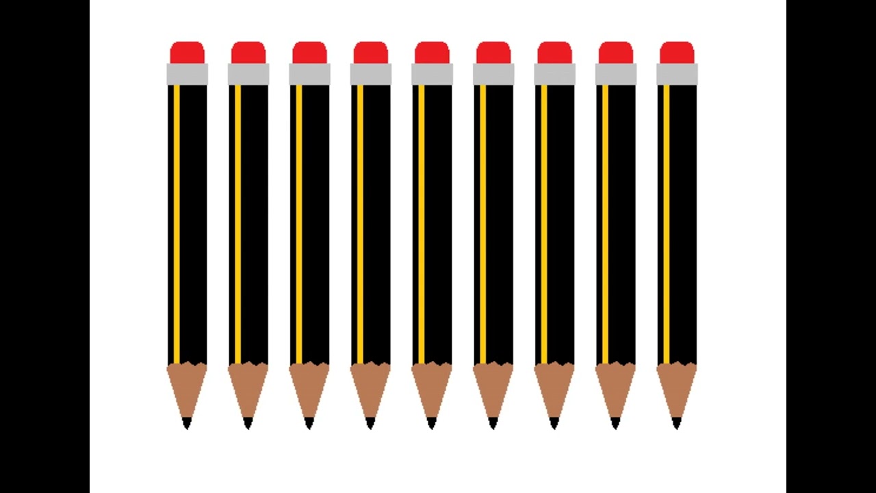 Count Pencils Flash Cards - YouTube