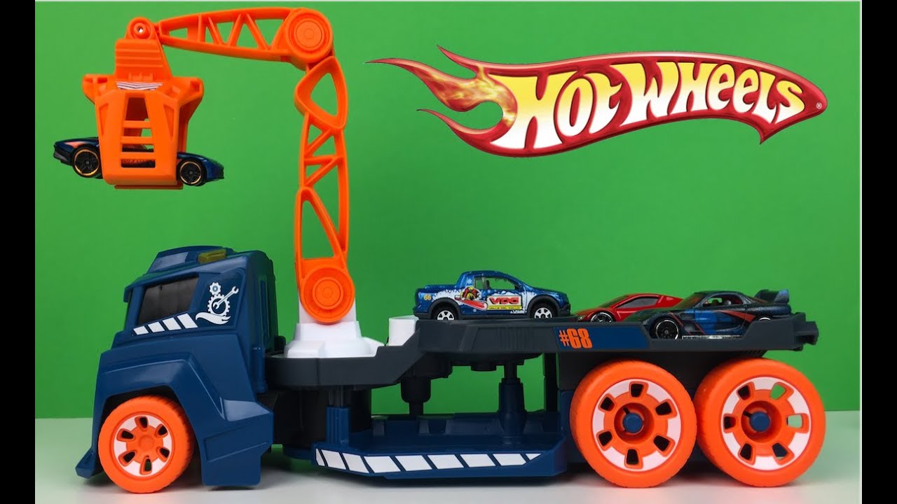 MAQUINA HOTWHEELS SPINNIN' SOUND CRANE CAMION GRUA DE VEHICULOS ...