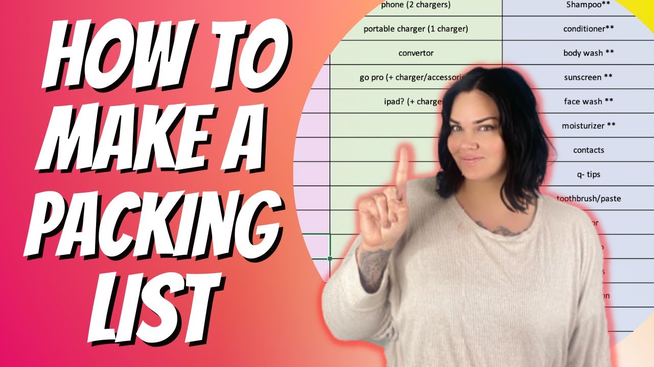 How and why to make a packing list for your next trip - YouTube