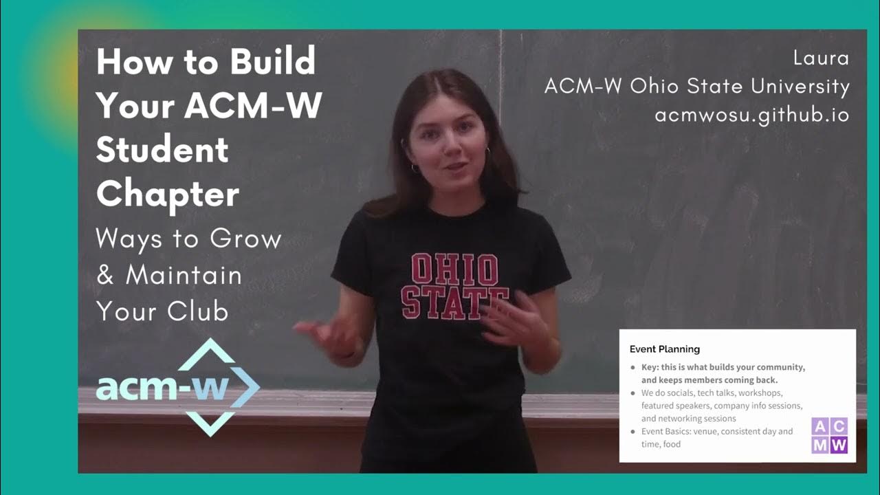 Build your ACM-W Student Chapter - 4. Event Planning - YouTube
