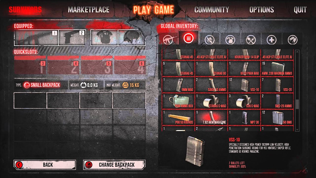 Mein Global Inventory - UPDATE - Infestation Survivor Stories (WarZ ...