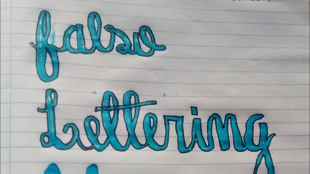 Como fazer falso lettering!! - YouTube