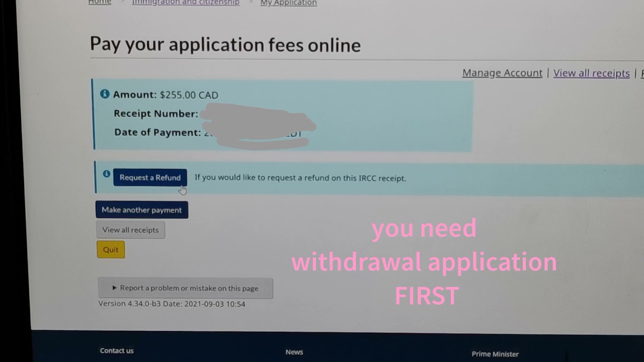 How to ask for a REFUND from IRCC #canadaimmigration 加拿大移民如何申请退款 - YouTube