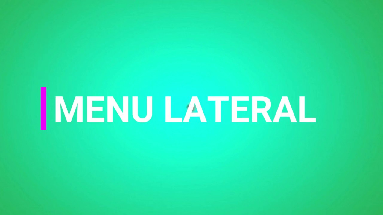 2 - Menu Lateral - YouTube