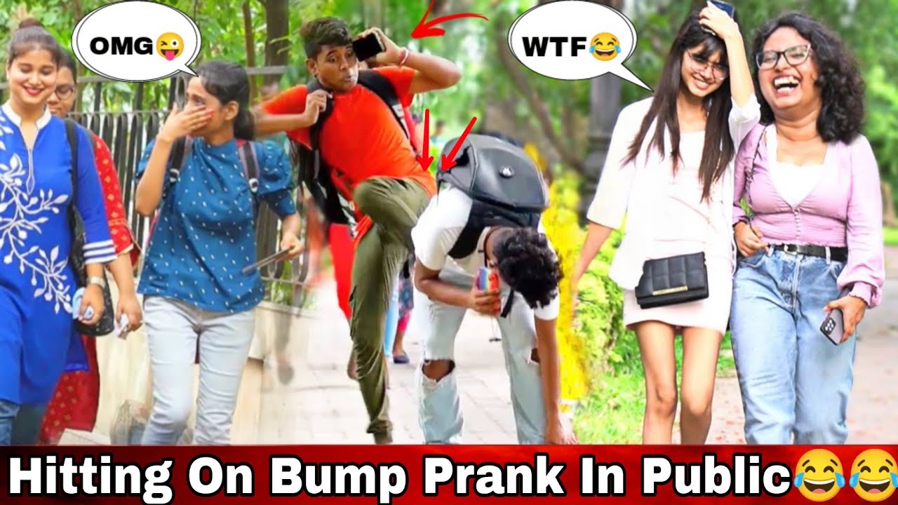 HITTING ON BUMP PRANK IN PUBLIC😂😂 | EPIC REACTION 😜 | Mithun Chaudhary | - YouTube