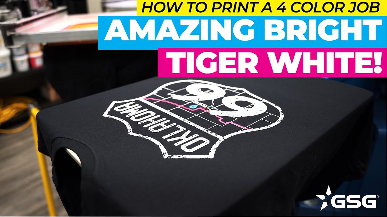 How to Screen Print 4 Colors with Amazing Bright Tiger White from ...