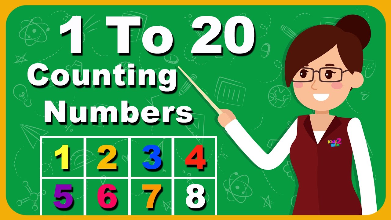 Number counting 1-20 for children | Counting numbers | 1 to 20 counting ...