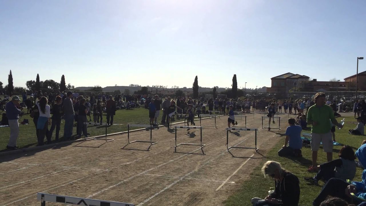 50m Hurdles 6th grade boys @ CVM 3/21/14 - YouTube