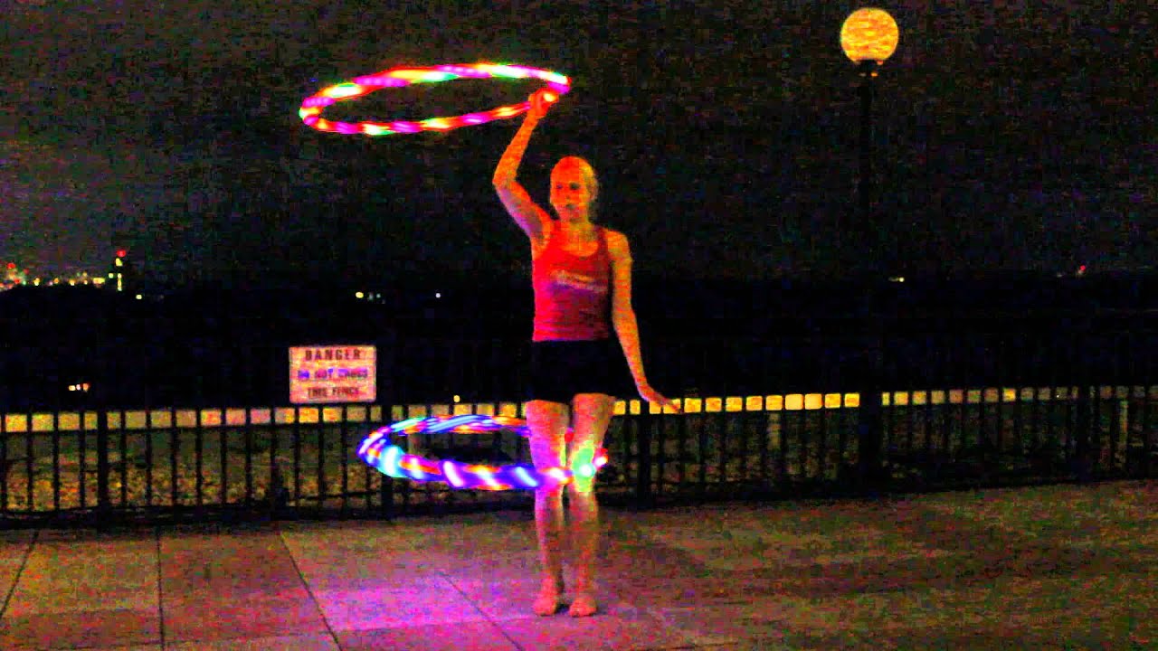 Amber Hula Hooping on the Roof - YouTube