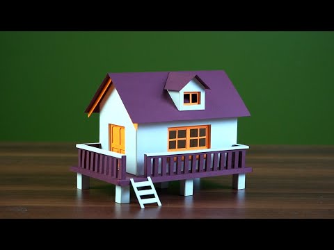 Creating a little highly detailed paper house - step by step - YouTube
