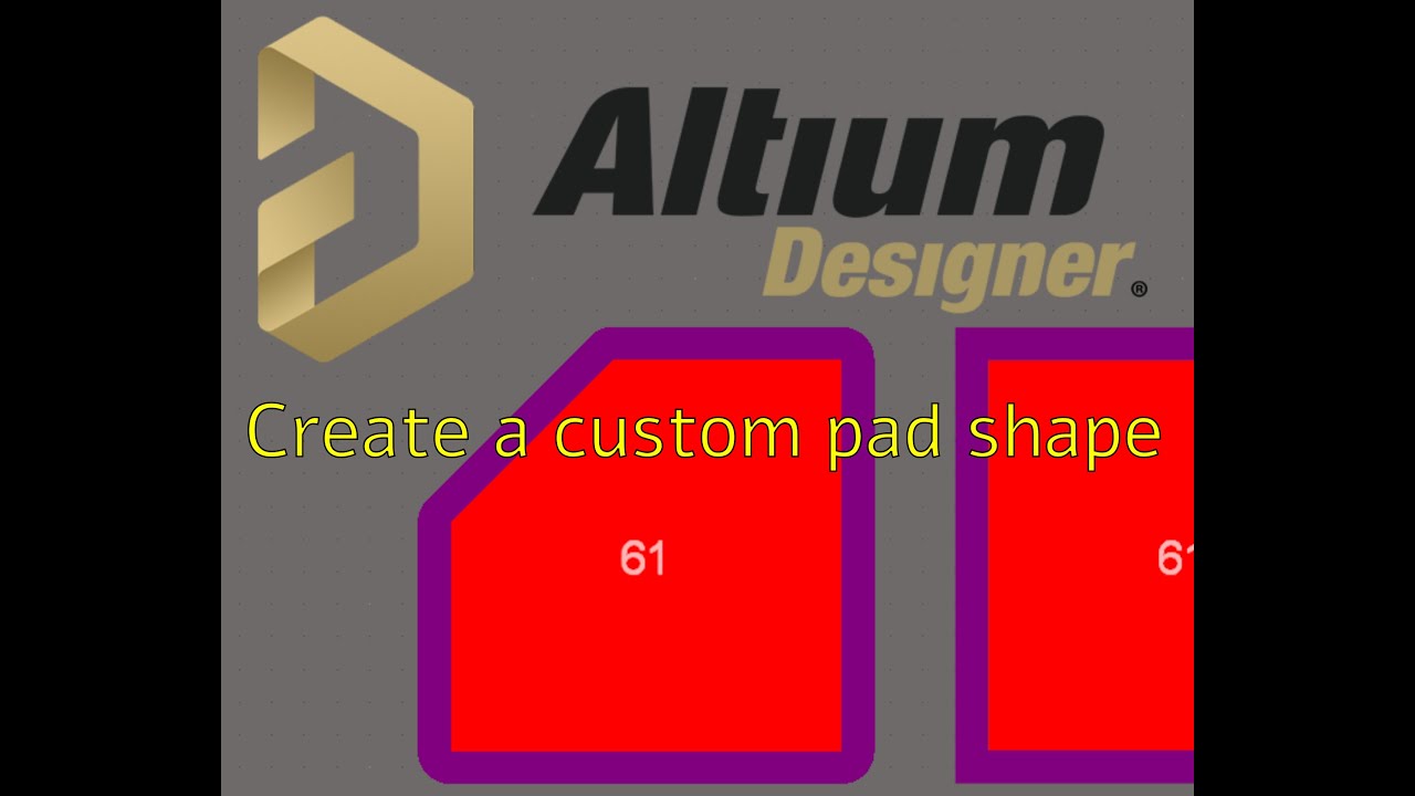 Doing a custom pad shape in Altium Designer. - YouTube
