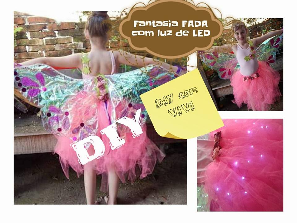 IDEIA Fantasia Fada com luz de LED/ Halloween costume idea - YouTube