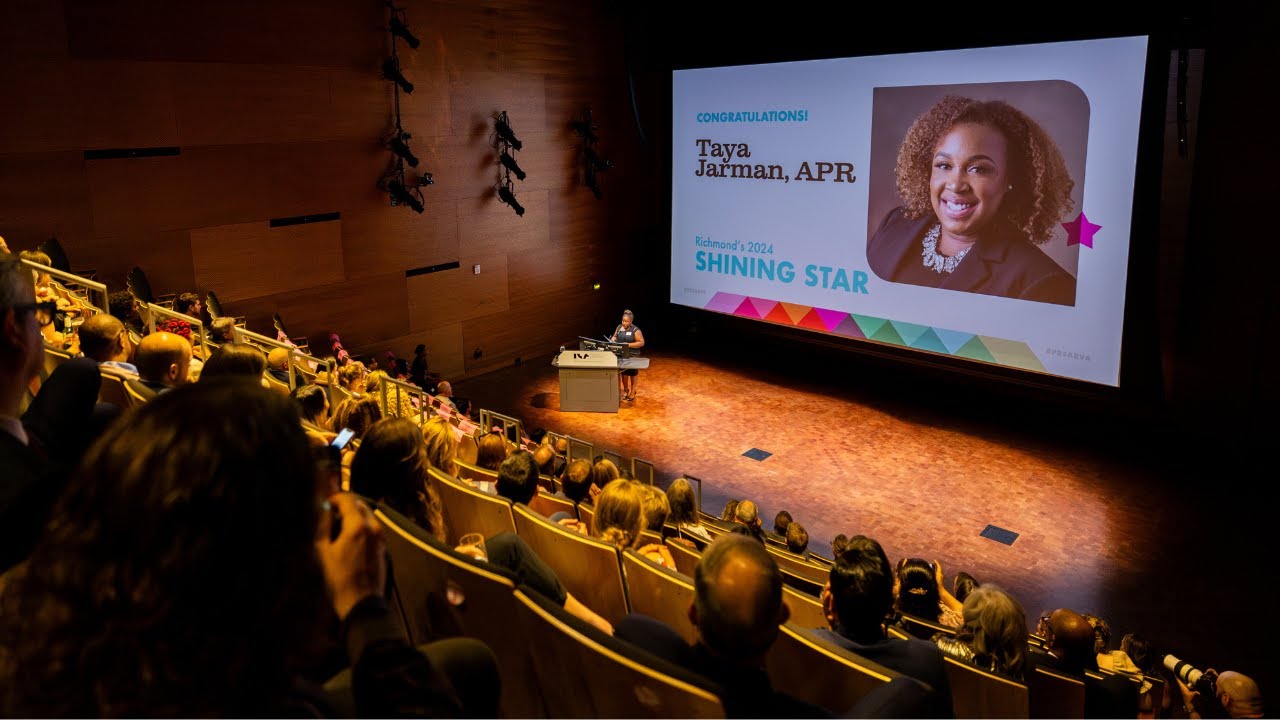 Taya Jarman - PRSA Richmond - First Shining Star Award Acceptance - YouTube