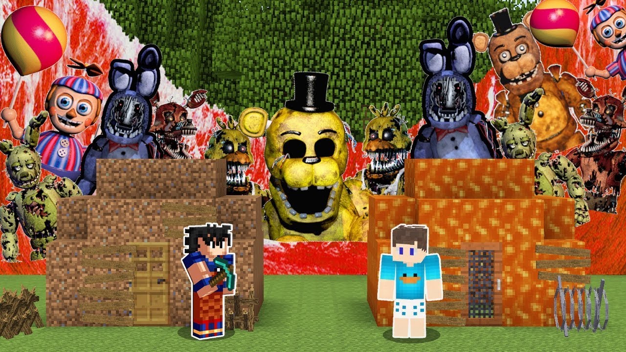 TSUNAMI DE ANIMATRONICS VS BASE 100% SEGURA DO MINECRAFT! - YouTube