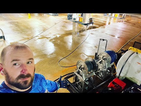How to Pressure Wash Gas Stations ⛽️ | We Cleaned 4 Gas Stations In 2 ...