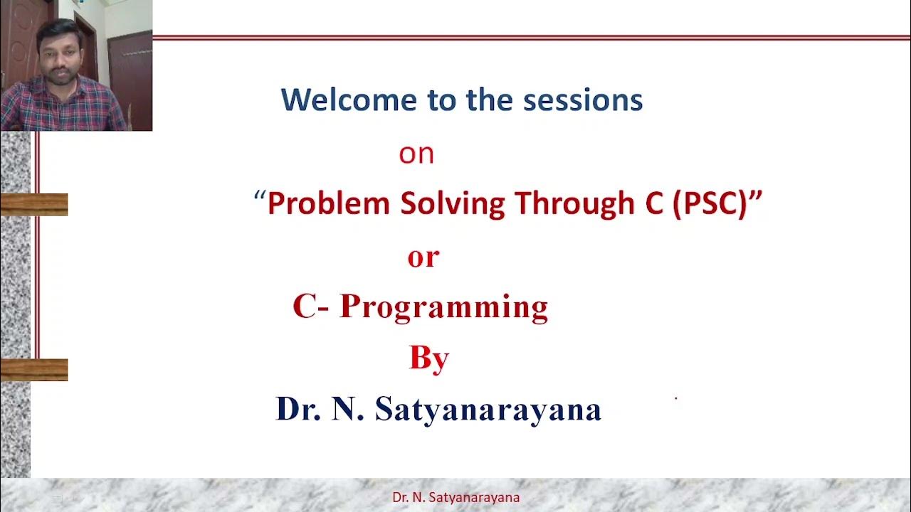 Introduction To C Programming Problem Solving Through C C