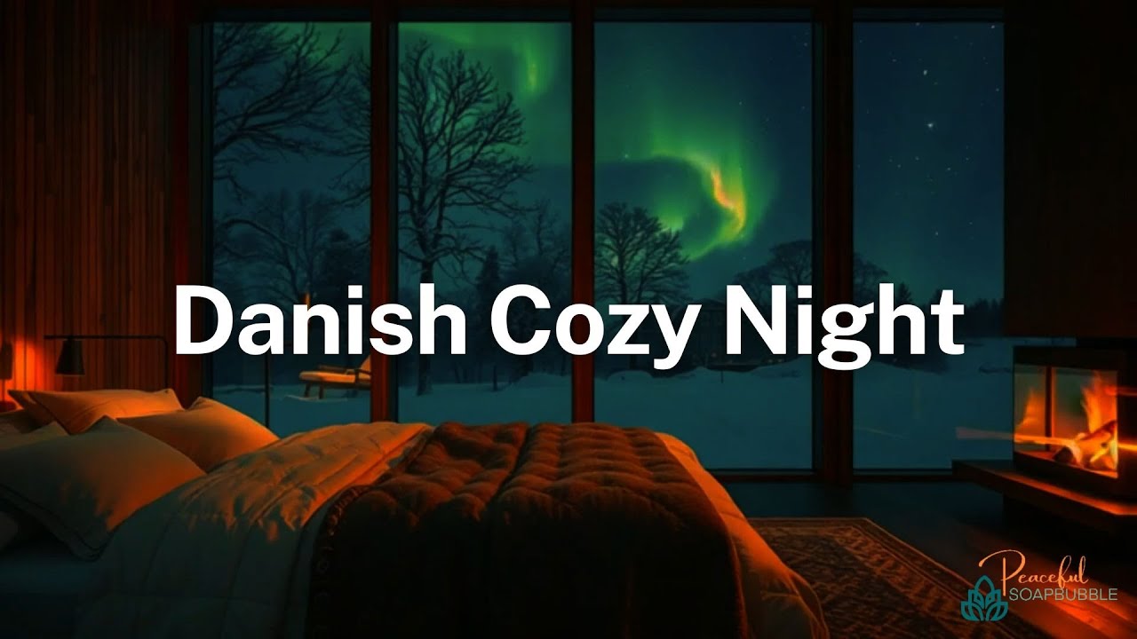 3h Denmark Winter Fireplace Screensaver Snow & Northern Lights for ...